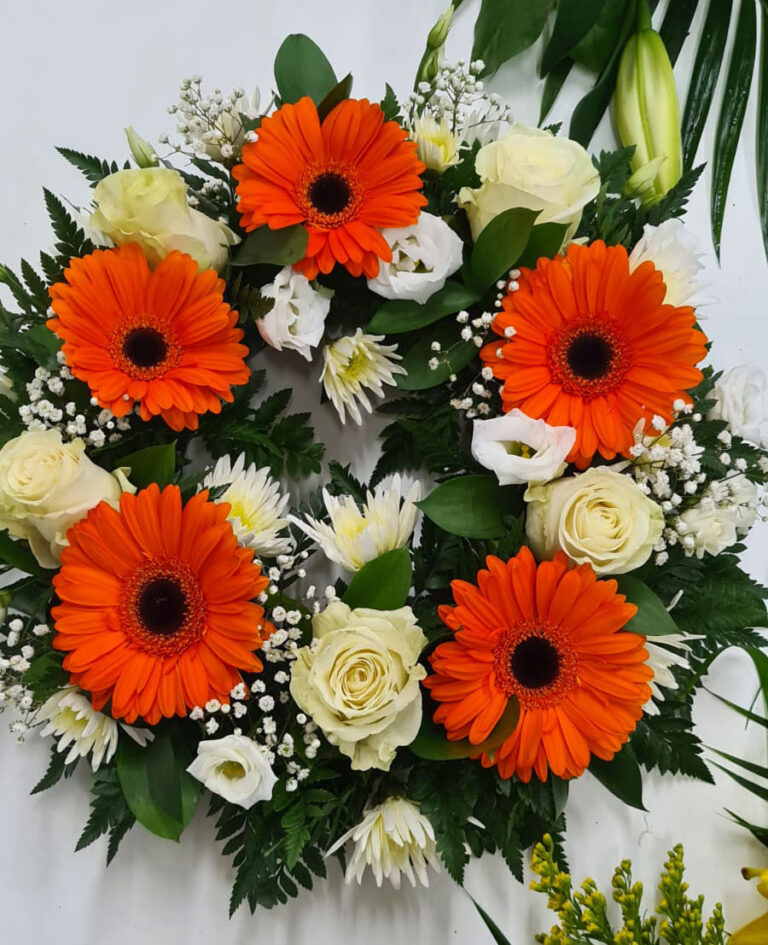 Round Funeral Wreath - Fingal Flowers